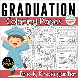 Kindergarten Graduation Coloring Pages, End of Year Activity (PDF ...
