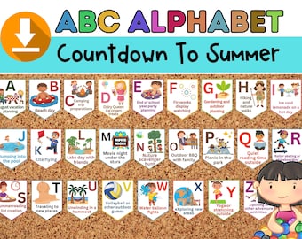 ABC Countdown to Summer End of Year Countdown Activity - Etsy