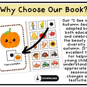 Autumn Adapted Book, Special Education, Interactive Learning (digital ...