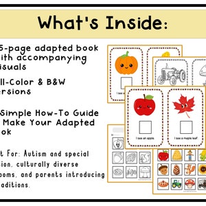 Autumn Adapted Book, Special Education, Interactive Learning (digital ...