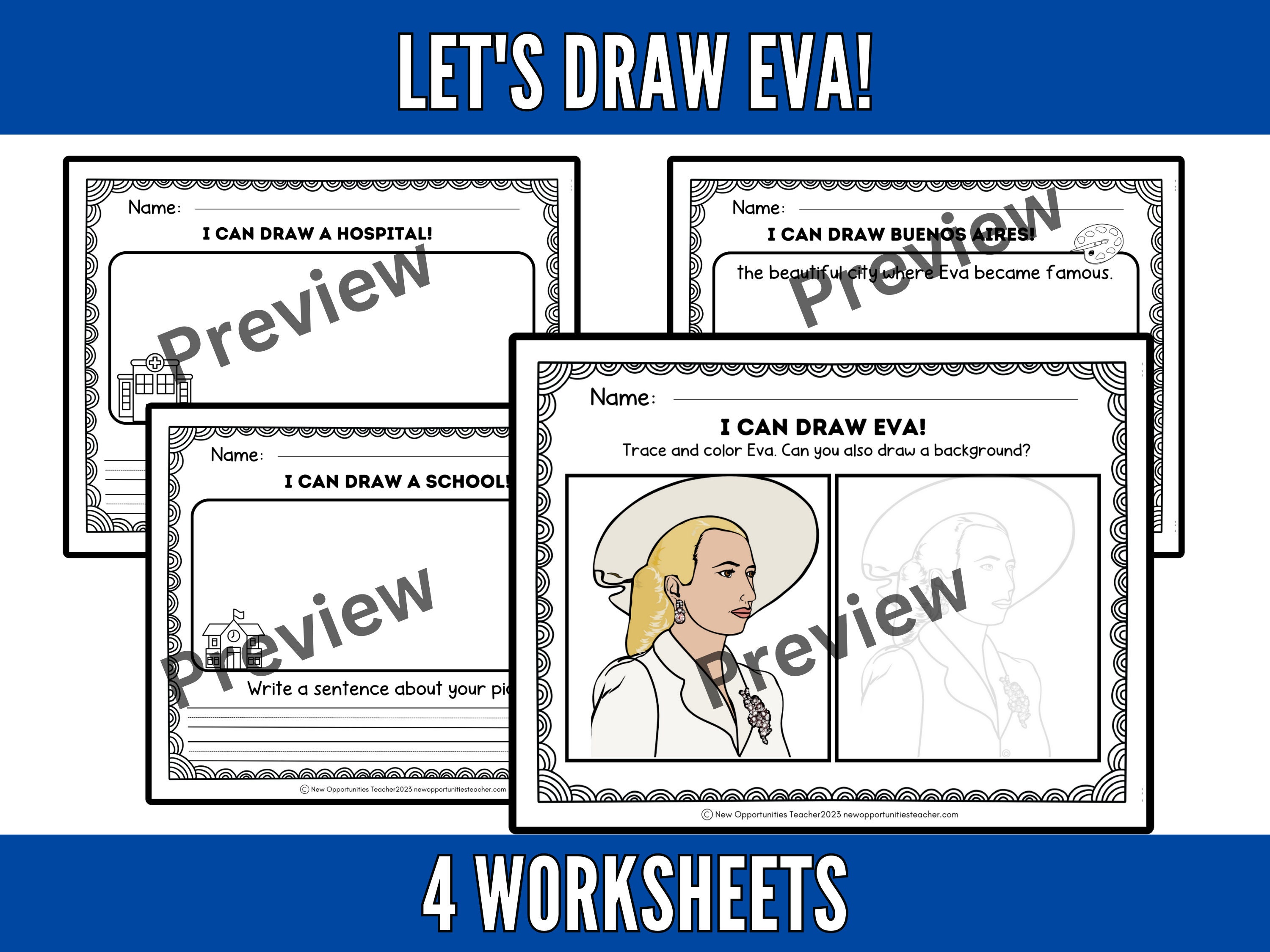 Eva Perón Reading Comprehension Passages and Questions Timeline ...