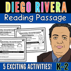 Diego Rivera Reading Comprehension | Hispanic Heritage Month K-2 ...