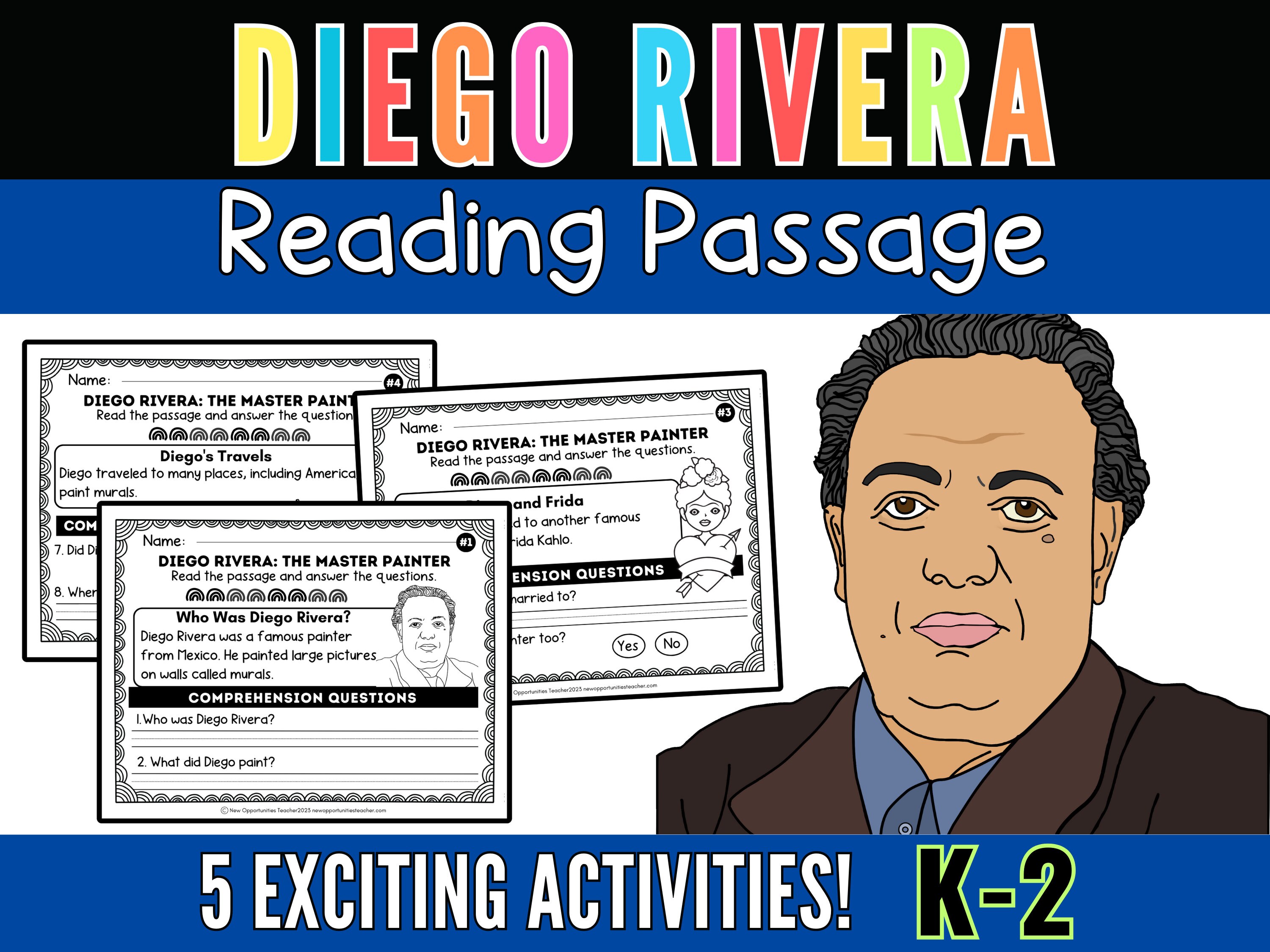 Diego Rivera Reading Comprehension Passages Timeline - Etsy