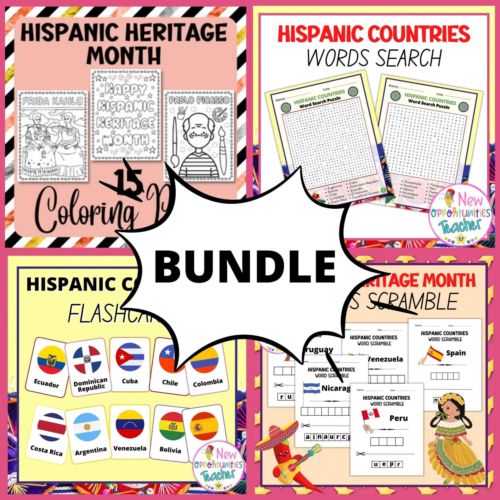 Hispanic Heritage Month Word Search Game | National Hispanic Heritage ...