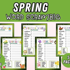 Printable Spring Activities Bundle | Spring and Easter Game Puzzles ...