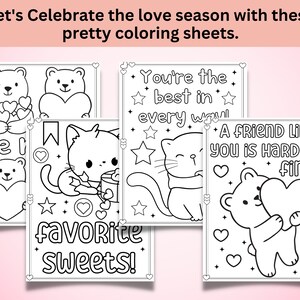 Valentine's Day Coloring Pages | Cute and Love Animal Coloring Sheets ...