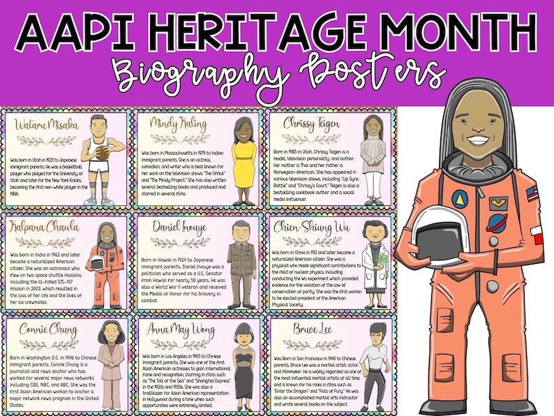 Printable Asian American & Pacific Islander Heritage Month Biography ...