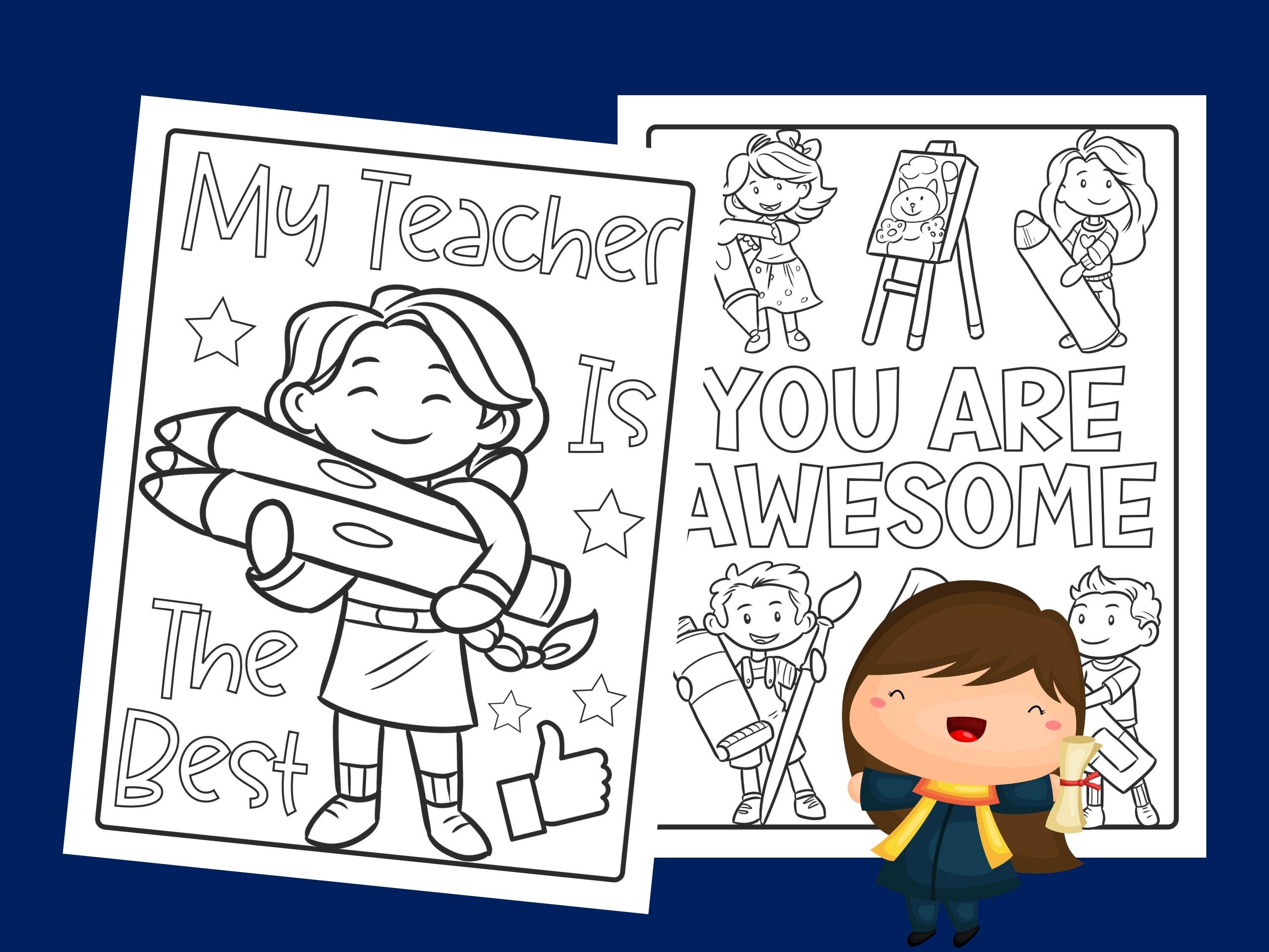Teacher Appreciation Week Coloring Pages Teacher Appreciation Coloring ...