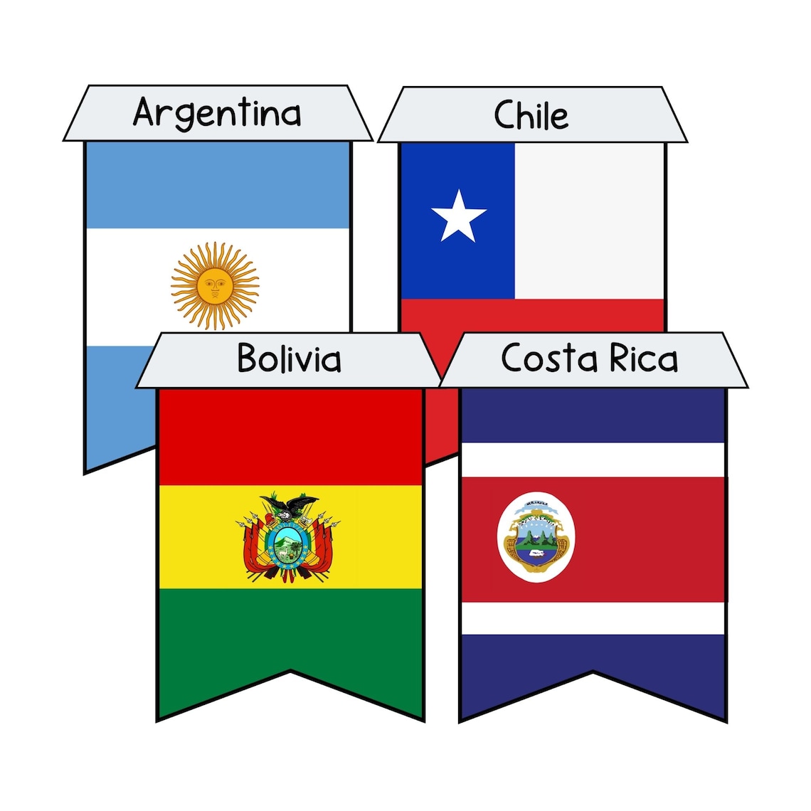 Hispanic Country Flags | Hispanic Heritage Month Flag Bunting | Spanish ...