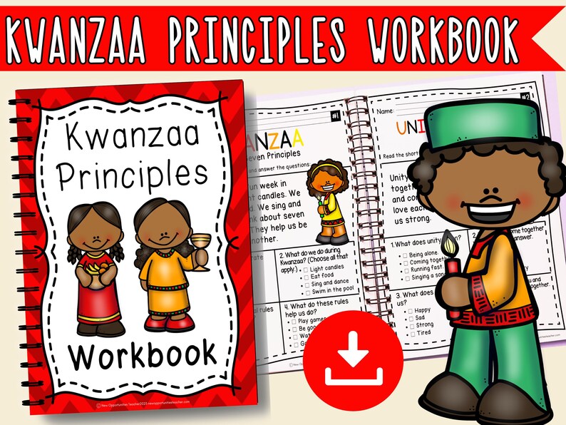 Celebrate Kwanzaa With Our Engaging Kindergarten Workbook - Etsy