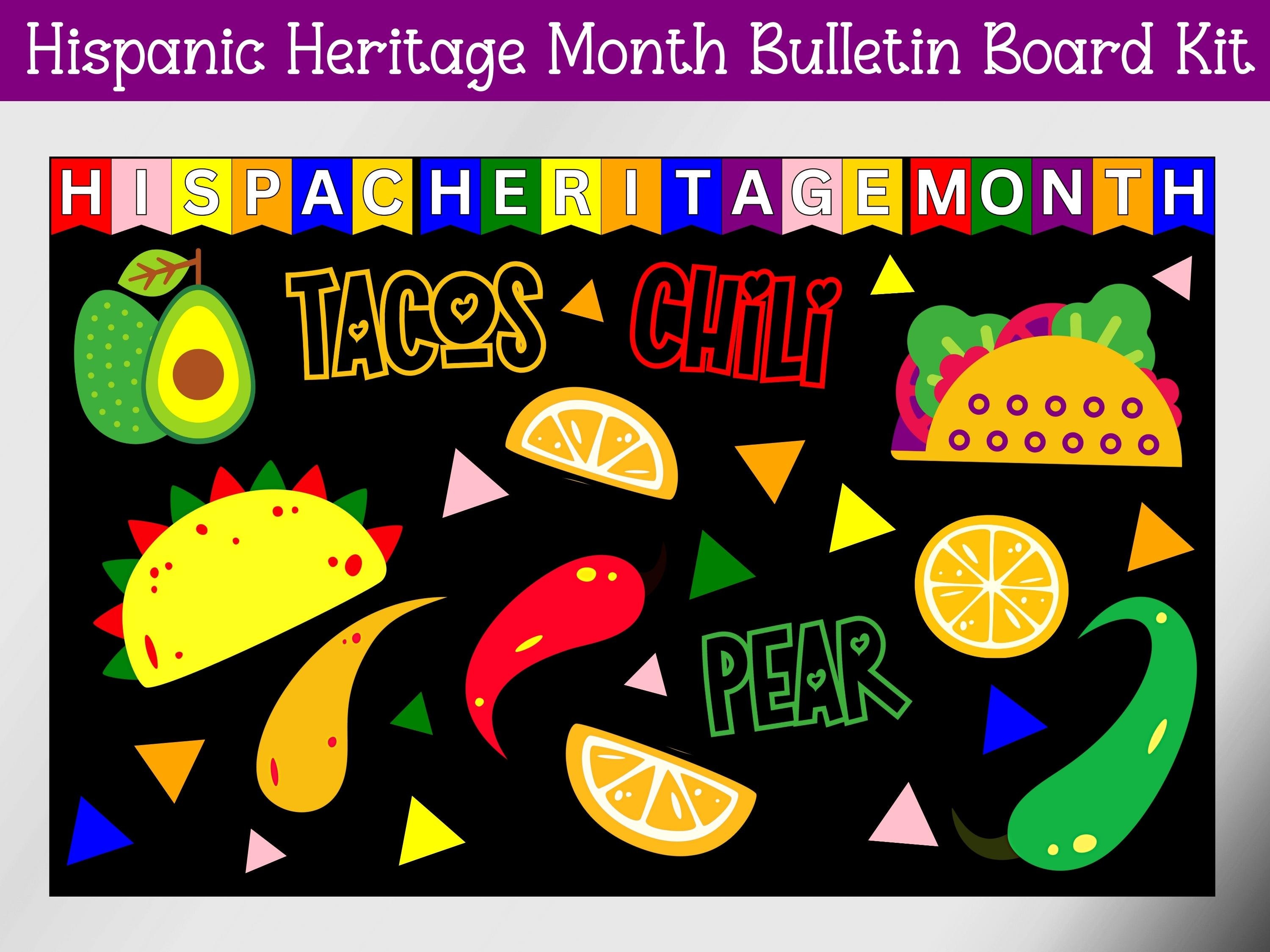 National Hispanic Heritage Month Bulletin Board Kit | Hispanic Heritage ...