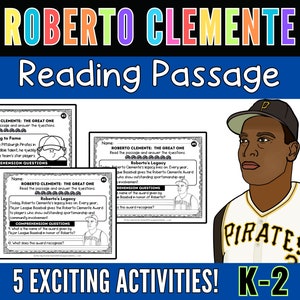 Roberto Clemente Reading Comprehension Passage | Timeline | Vocabulary ...