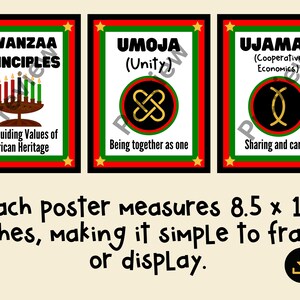 Kwaanza Principals Posters Set of 8 - the 7 Principles of Kwanzaa ...