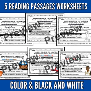 Roberto Clemente Reading Comprehension Passage | Timeline | Vocabulary ...