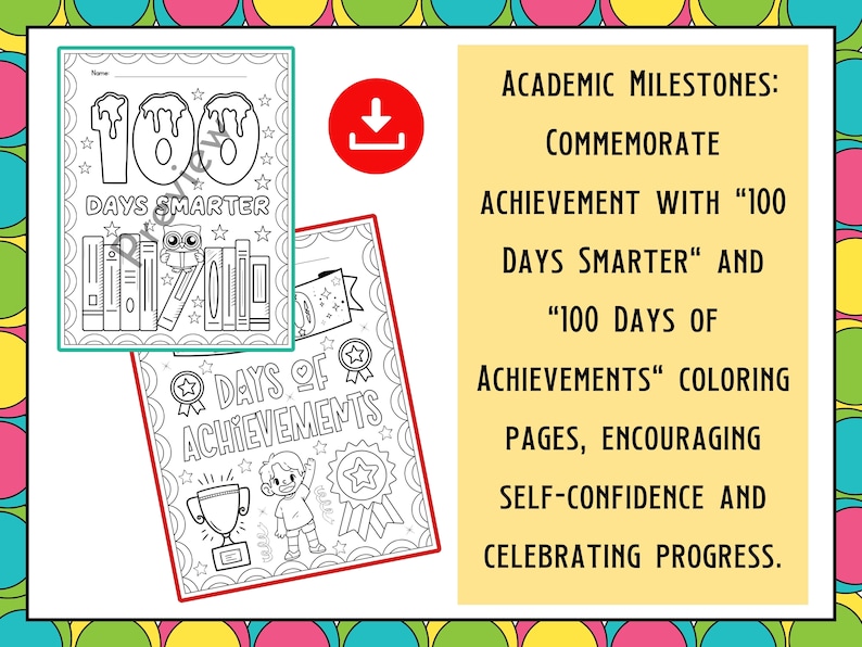 100 Days of School Coloring Pages 100th Day of School Coloring Sheets ...