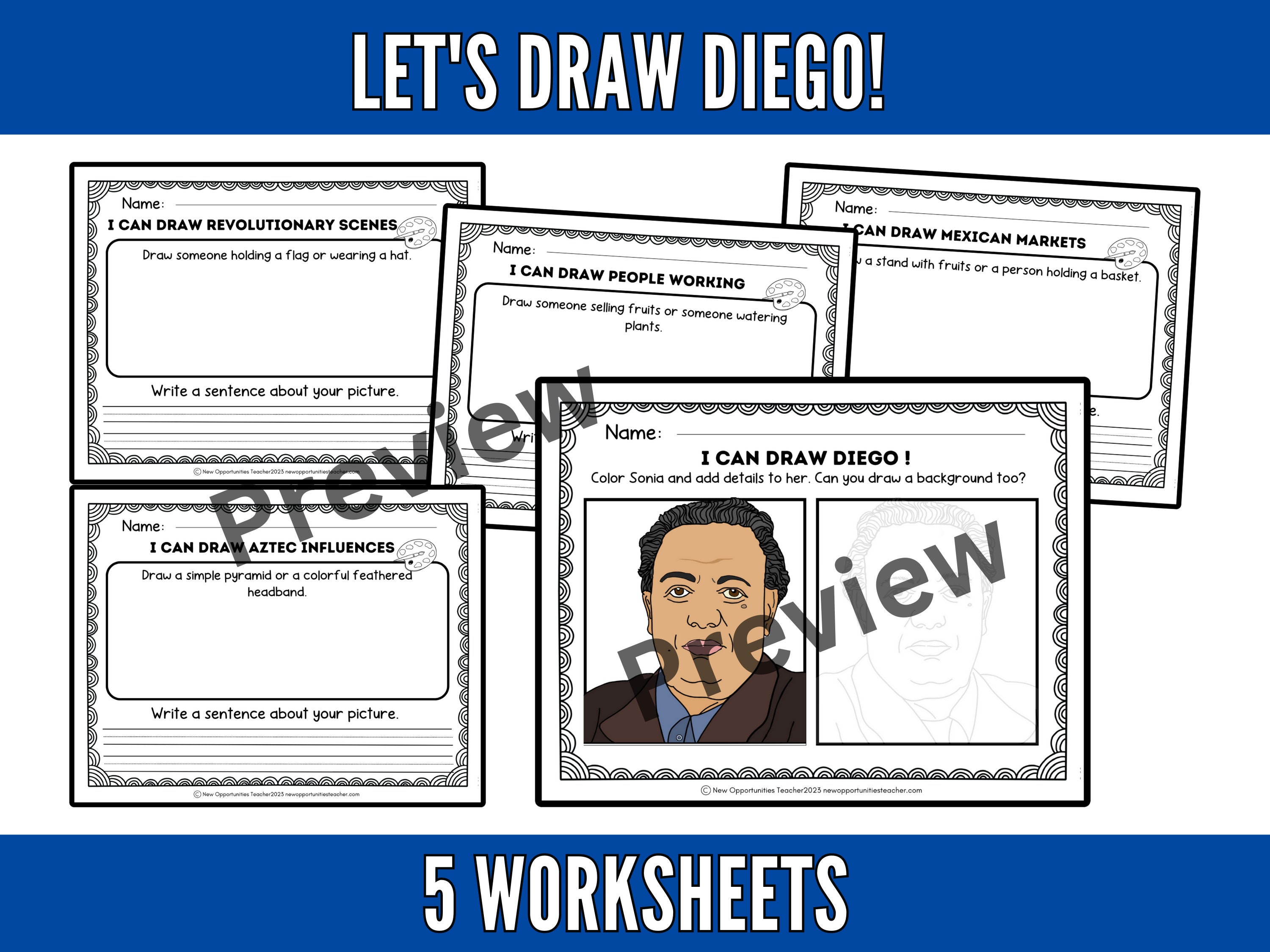 Diego Rivera Reading Comprehension Passages Timeline - Etsy