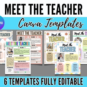 Meet the Teacher Template Editable Boho Chic | 6 Templates EDITABLE ...