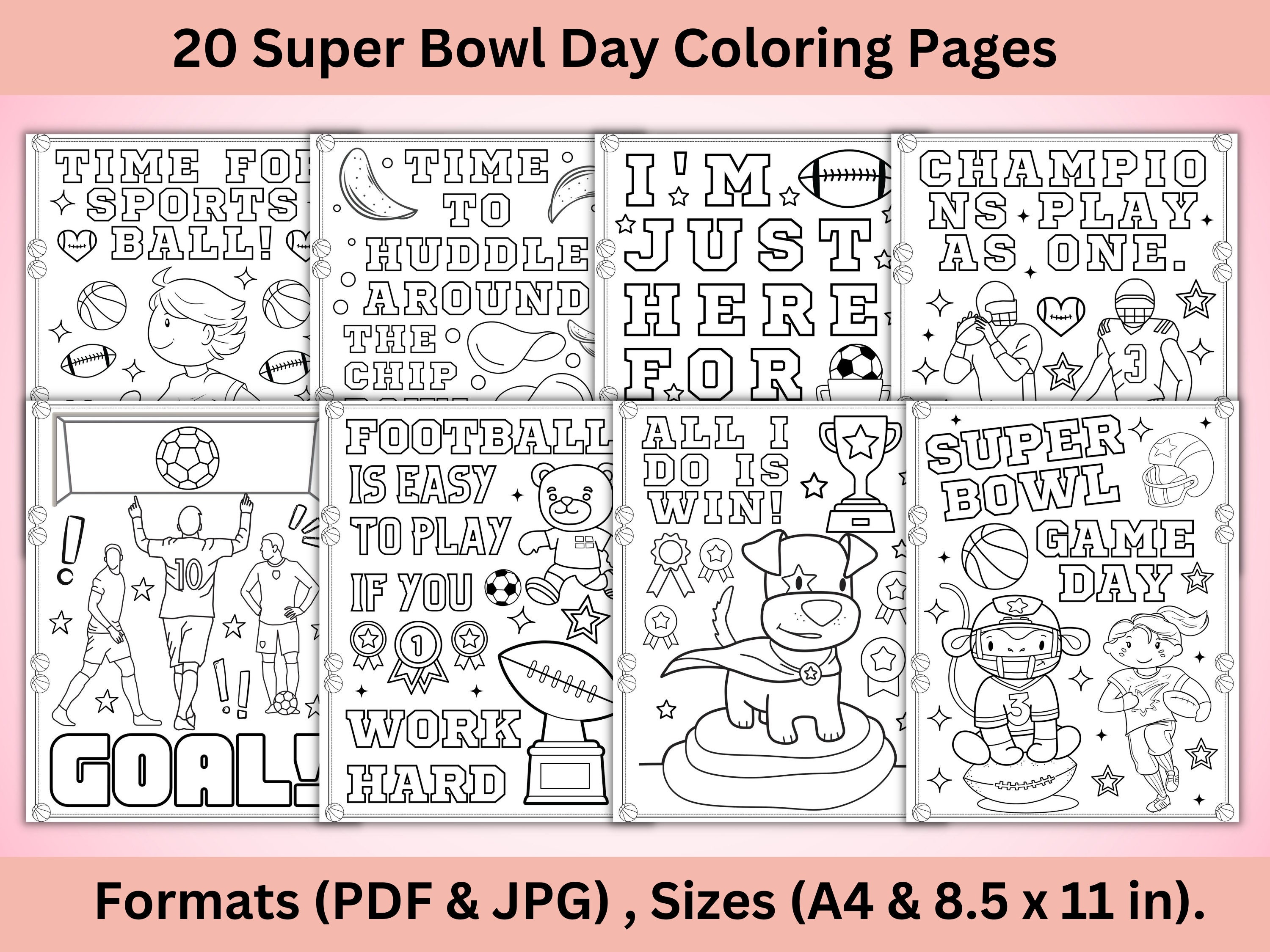 Super Bowl Printable Coloring Pages
