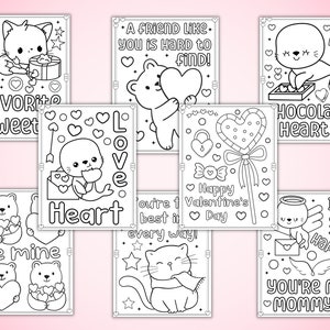 Valentine's Day Coloring Pages | Cute and Love Animal Coloring Sheets ...