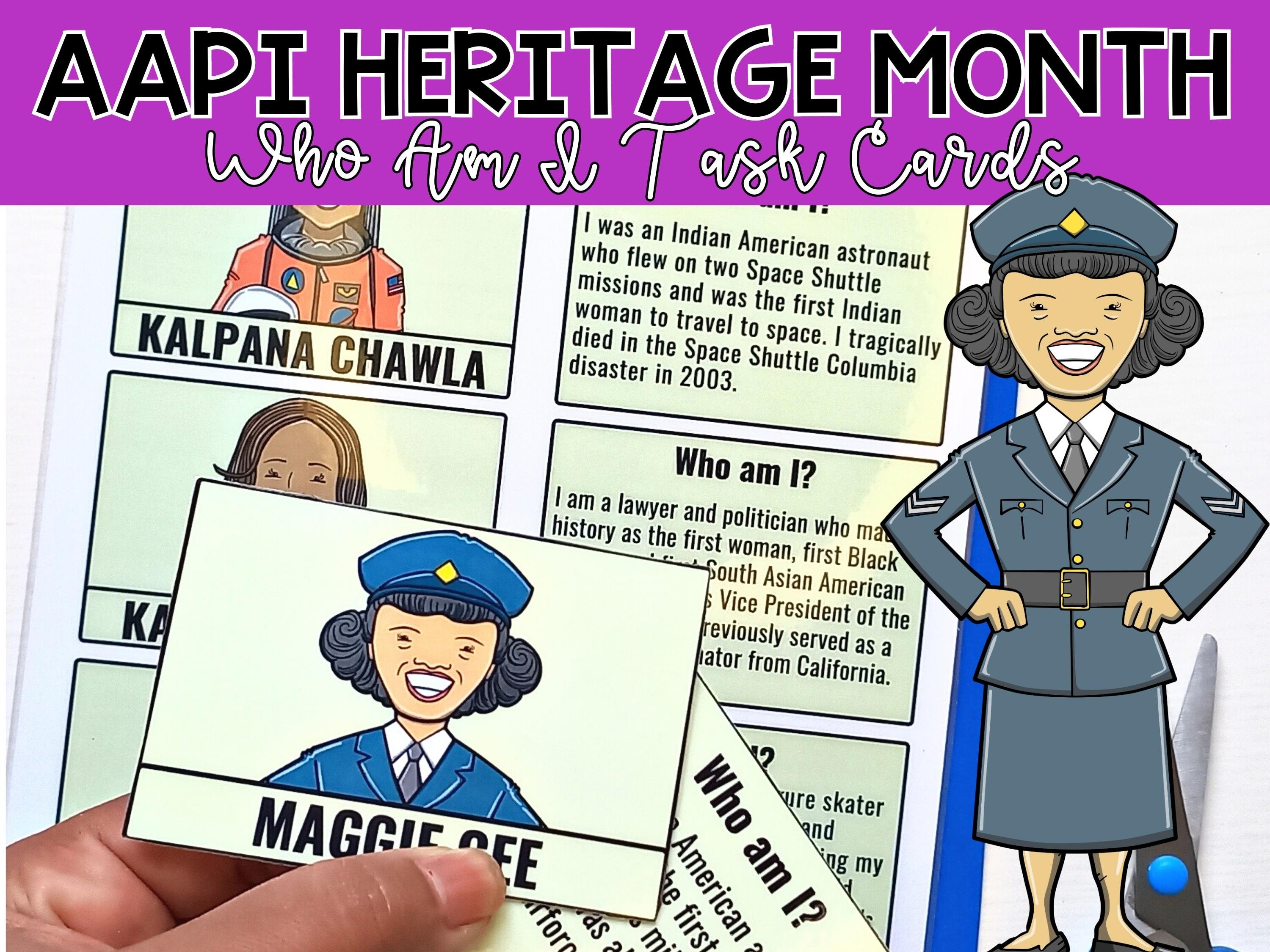 Printable Asian American & Pacific Islander Heritage Month Who Am I ...