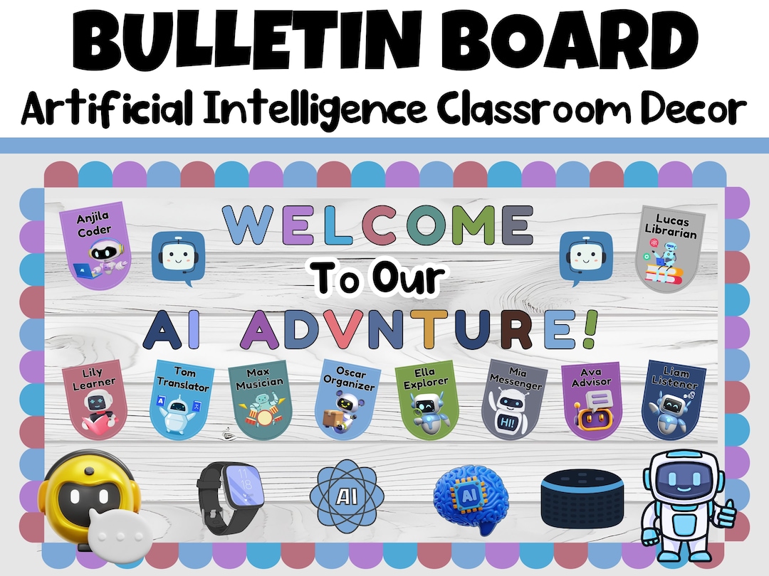 Editable Welcome to Our AI Adventure Back to School Bulletin Board Kit, Artificial Intelligence ...
