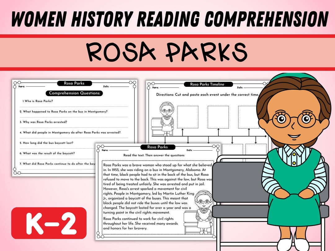 Rosa Parks Reading Comprehension Passage | Women History Month ...