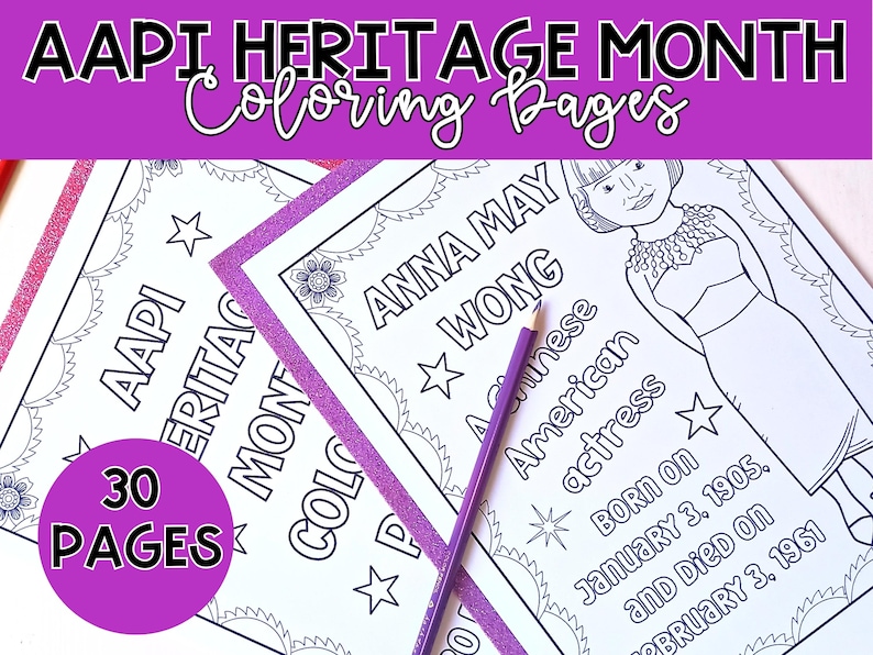 Printable Asian American & Pacific Islander Heritage Month Coloring ...
