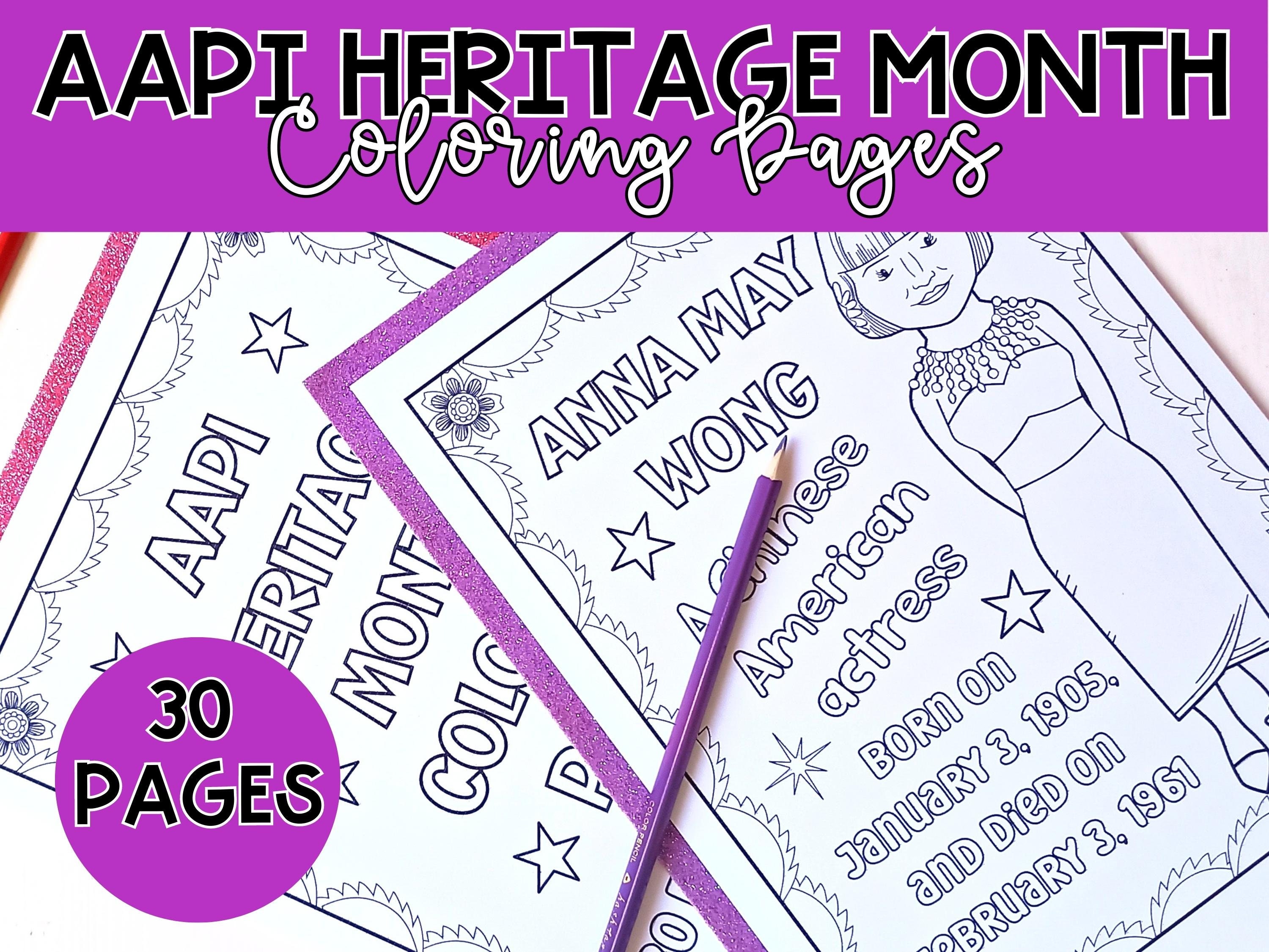 Printable Asian American & Pacific Islander Heritage Month Coloring ...