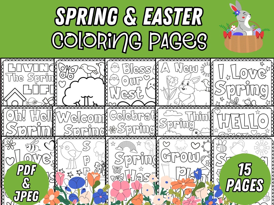 Printable Spring Easter Coloring Pages | Springtime Coloring Sheets ...