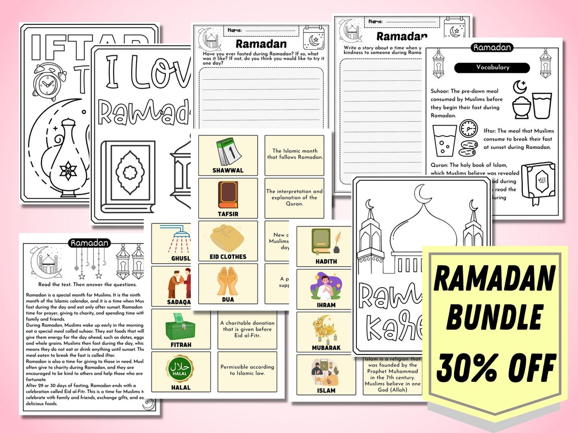 Ramadan Mubarak Reading Comprehension Passage Printable Ramadan and Eid ...