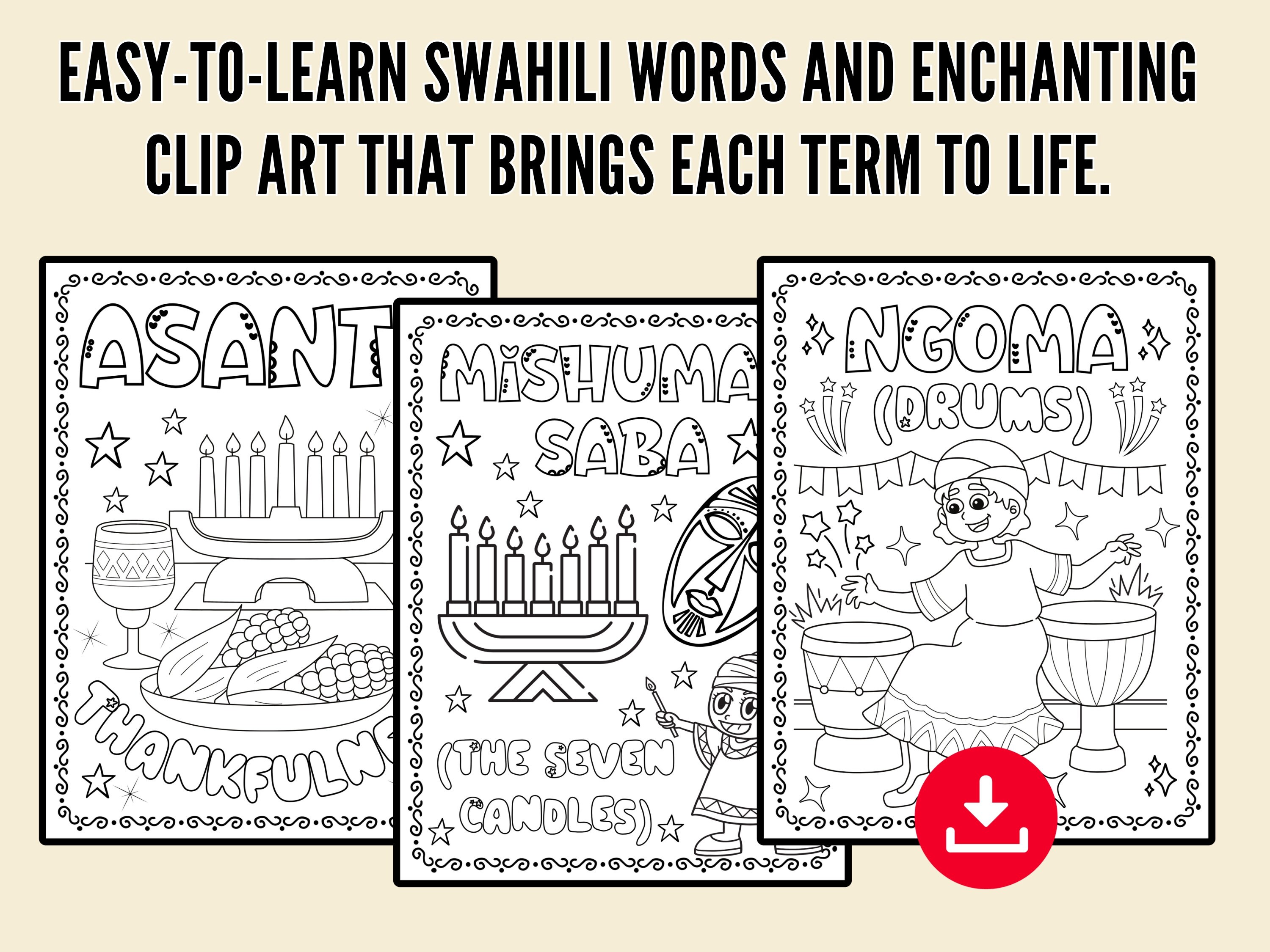 Celebrate Kwanzaa Coloring Pages Kwanza Principles Coloring Sheets k-2 ...