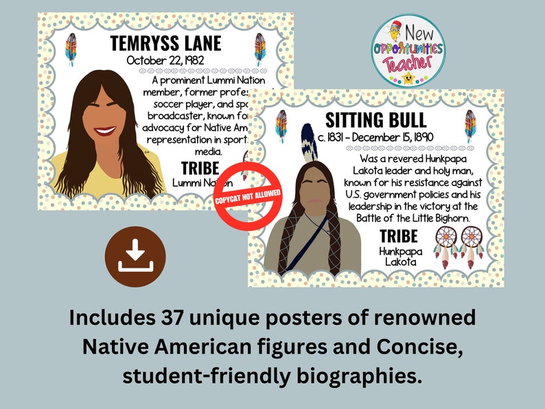 Native American Heritage Month Posters – Biography Bulletin Board ...