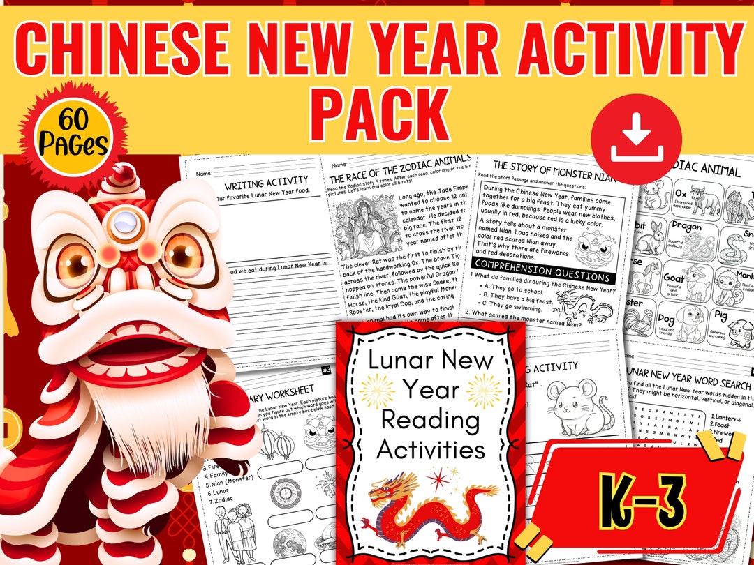 Lunar New Year 2024 Activity Pack - Chinese New Year Worksheets ...