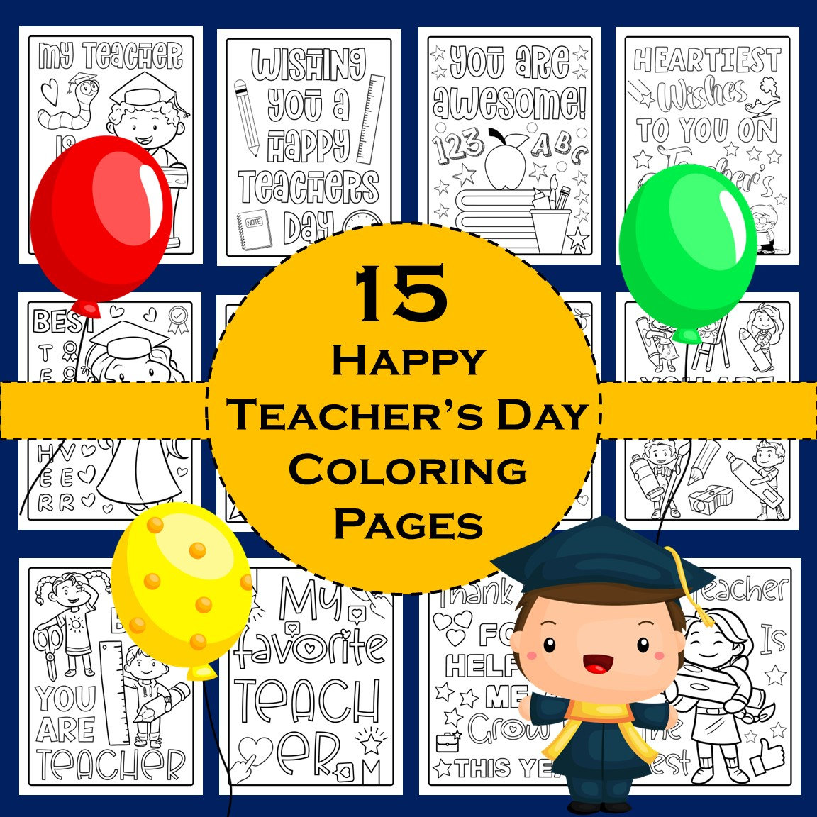 World Teachers' Day Coloring Pages Best Teacher Coloring Page Teacher ...