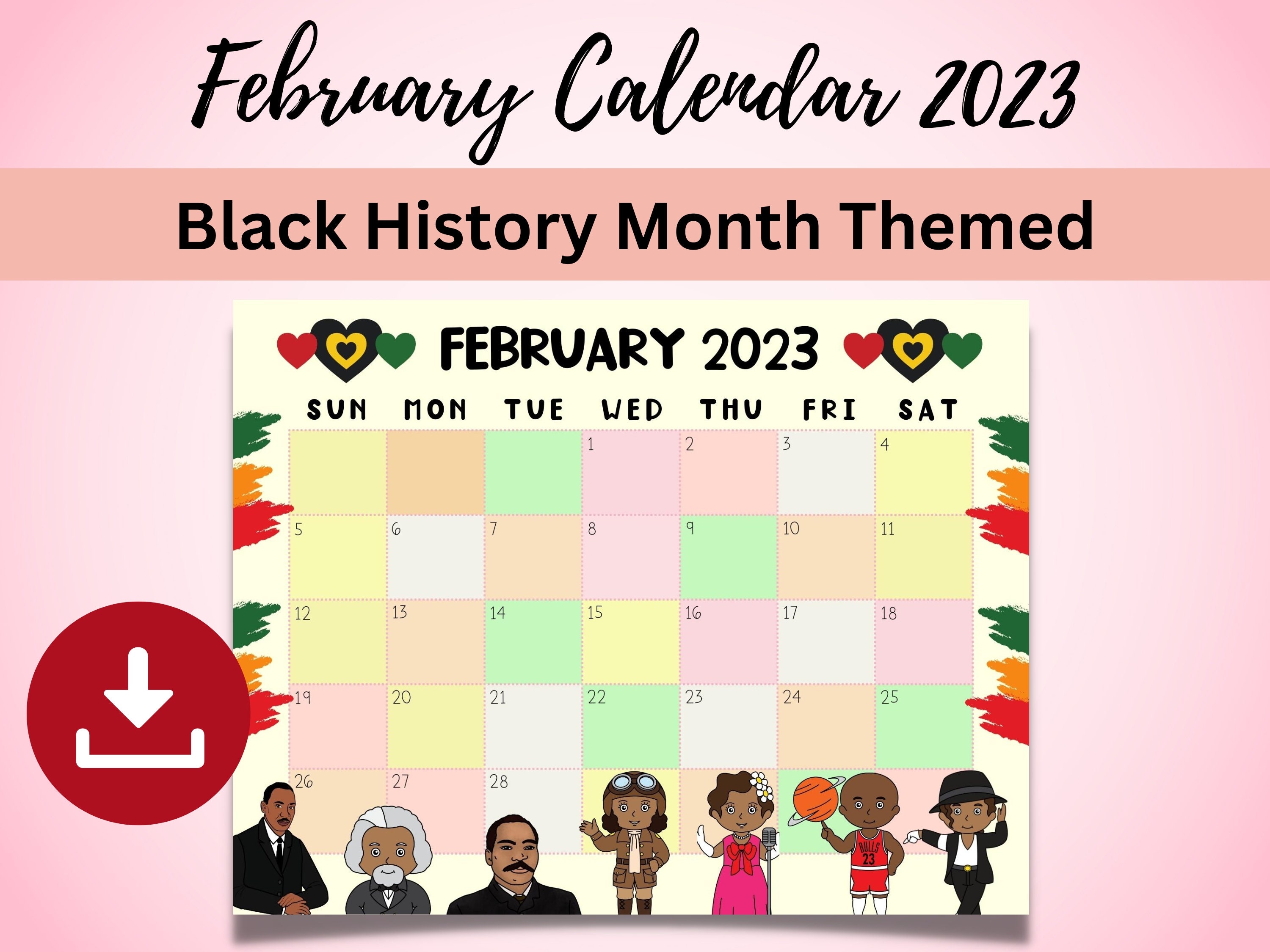 February 2025 Calendar Black History Month - Cynthia R. Schultz February 2025 Calendar Black History Month - Cynthia R. Schultz
