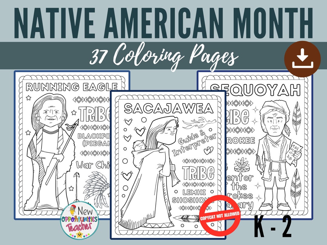 Native American Heritage Month Coloring Pages - Native American Notable ...