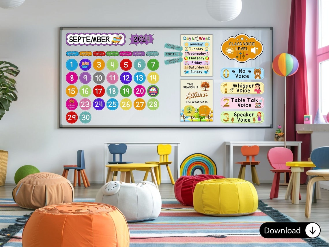 Classroom Calendar Weather Station Bulletin Board Set (digital Download ...