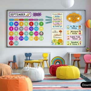 Classroom Calendar Display and Weather Station, Calendar Bulletin Board ...