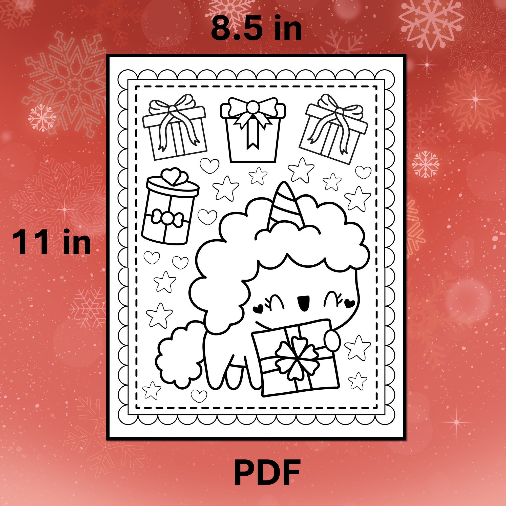 Christmas Unicorn Coloring Pages 20 Xmas Coloring Sheets Winter ...