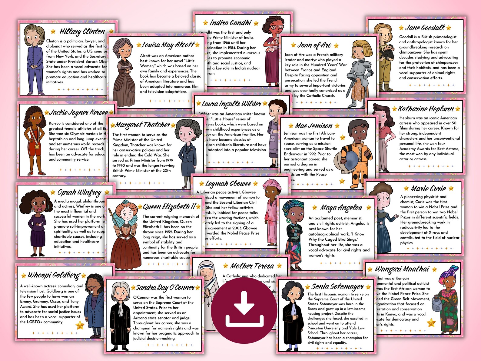 Printable Women's History Month Biography Bulletin Board - Etsy