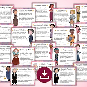 Printable Women's History Month Biography Bulletin Board | Famous Women ...
