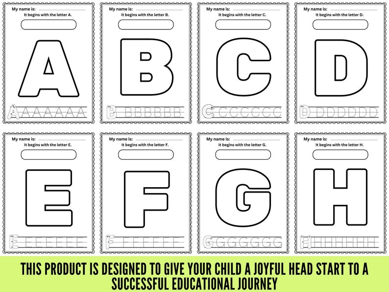 Alphabet Masterpiece Editable Name Art Activities for First - Etsy