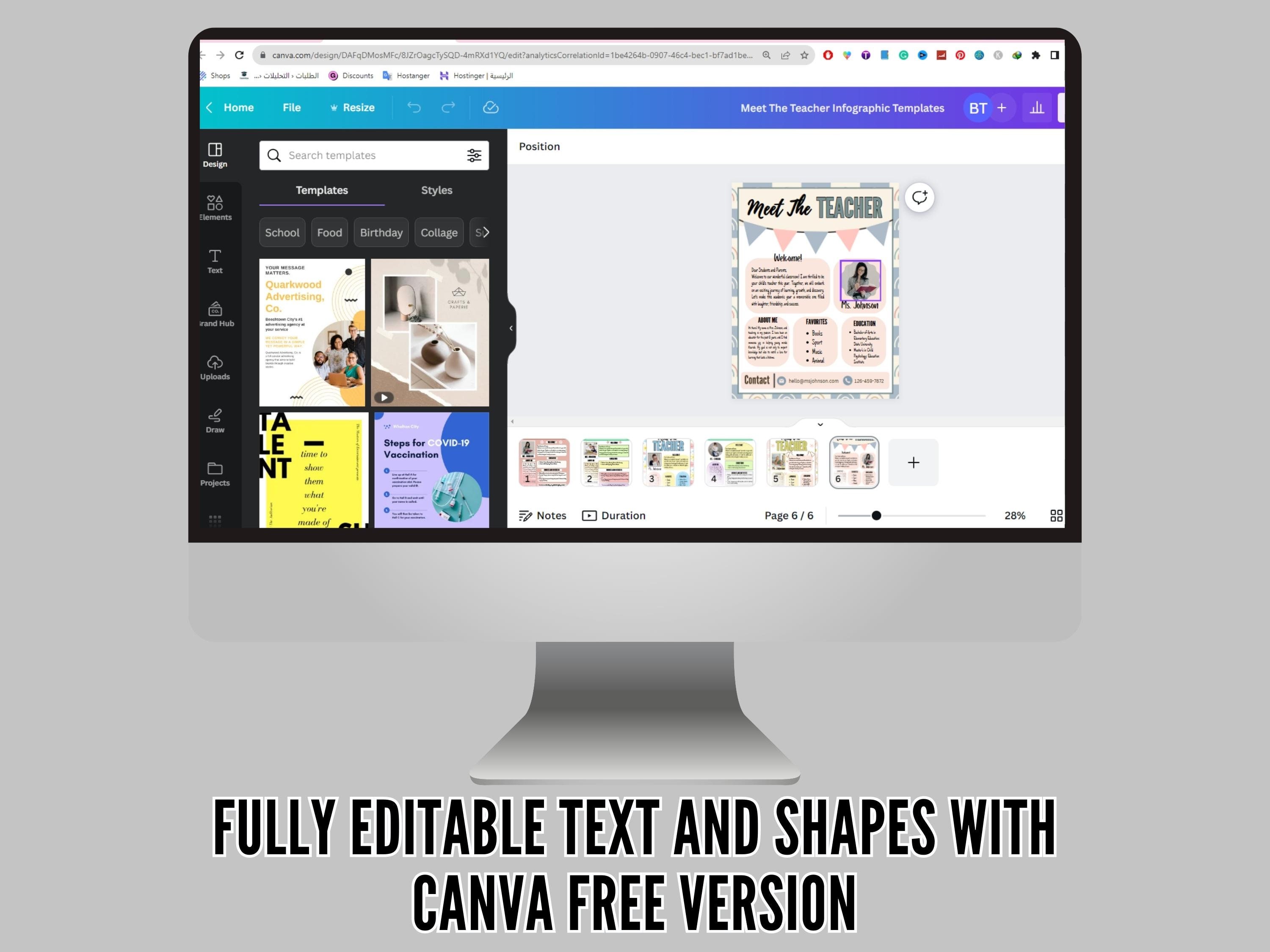 Meet the Teacher Template Editable Boho Chic 6 Templates EDITABLE With ...