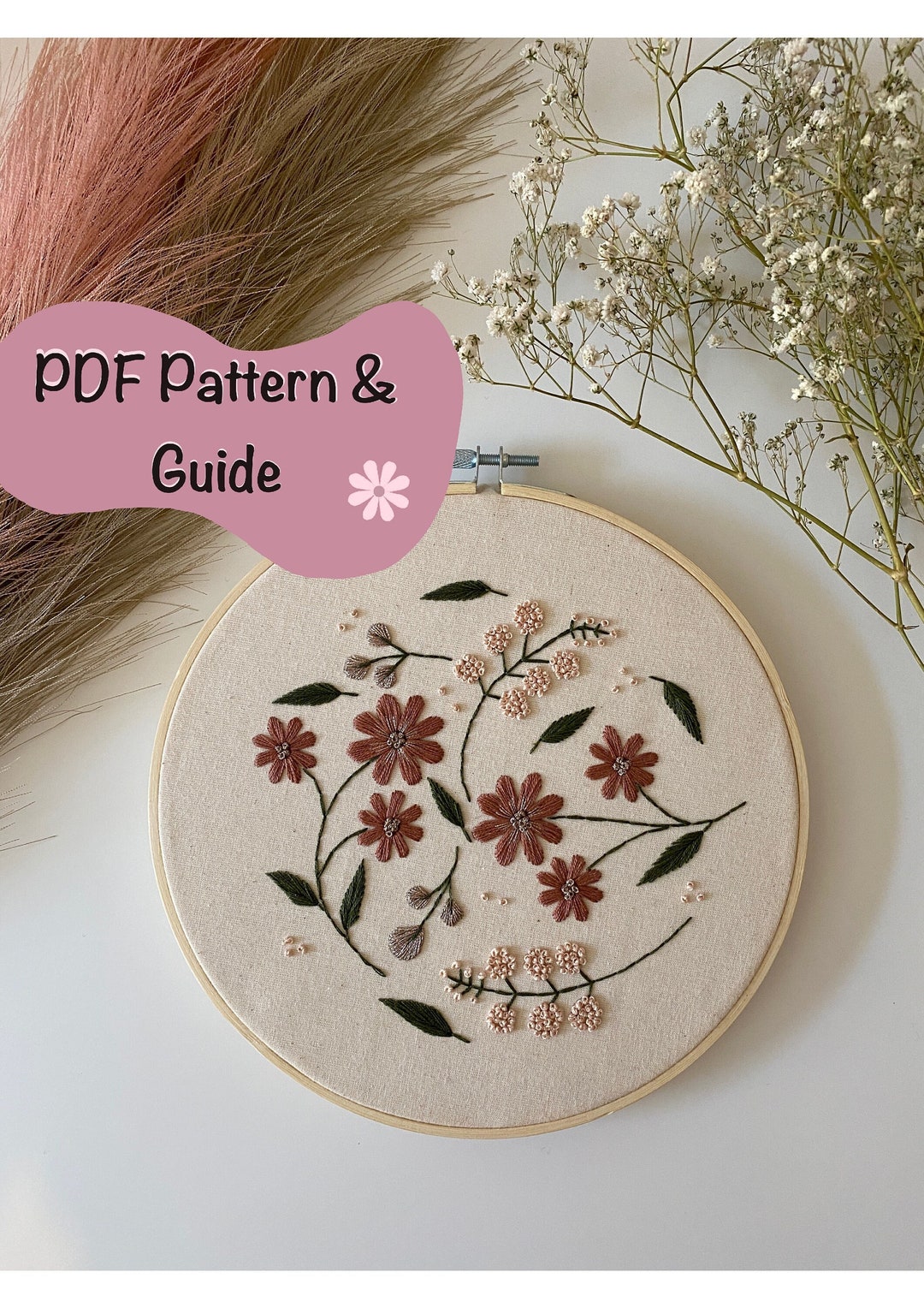 Auburn Wildflowers Instant Download, PDF Pattern, Digital Download ...