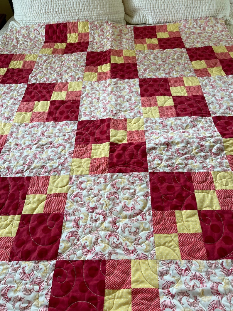 Red and Yellow Kid’s Quilt - Etsy