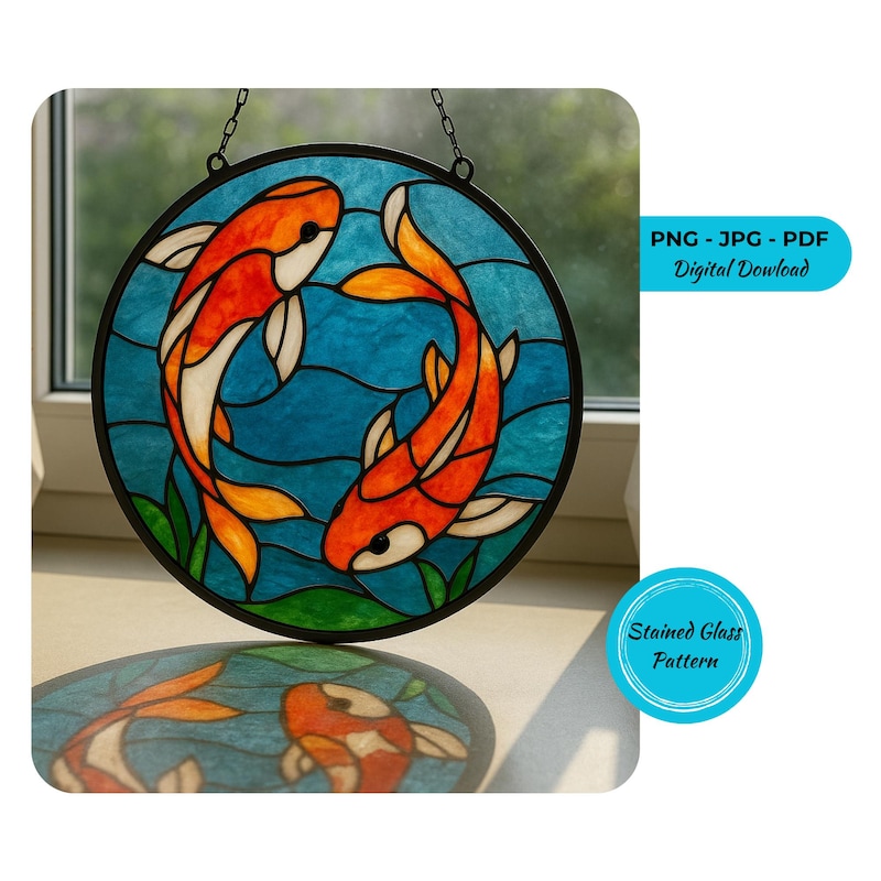 Stained Glass Fish Design - Etsy