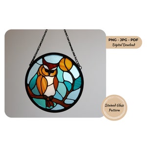 Owl Stained Glass Patterns - Etsy
