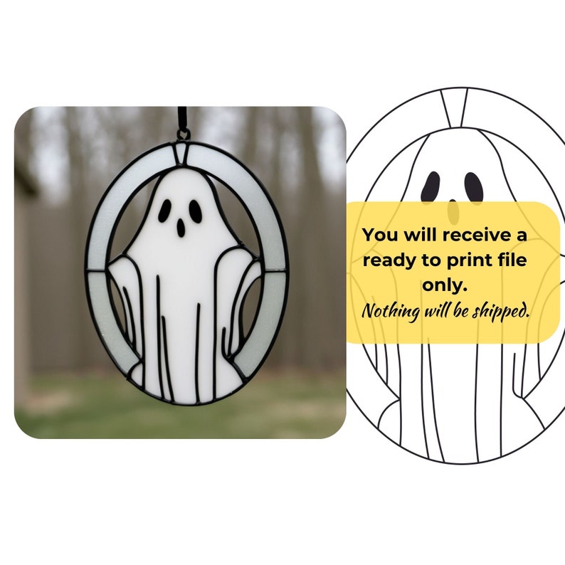 Ghost Model Stained Glass Pattern, Stained Glass Patterns, Digital ...