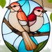 Bird Stained Glass Pattern, Stained Glass Patterns, Digital Download ...