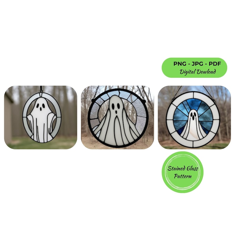 Ghost Model Stained Glass Pattern, Stained Glass Patterns, Digital ...
